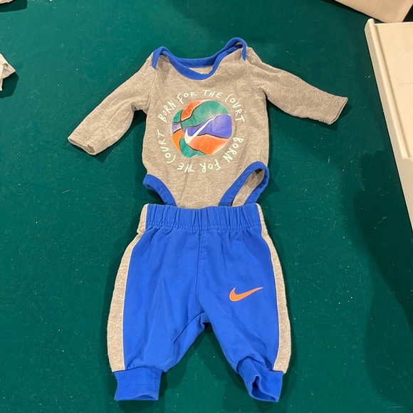 Nike | Matching Sets | Nike 3 Month Matching Blue Grey Outfit | Poshmark